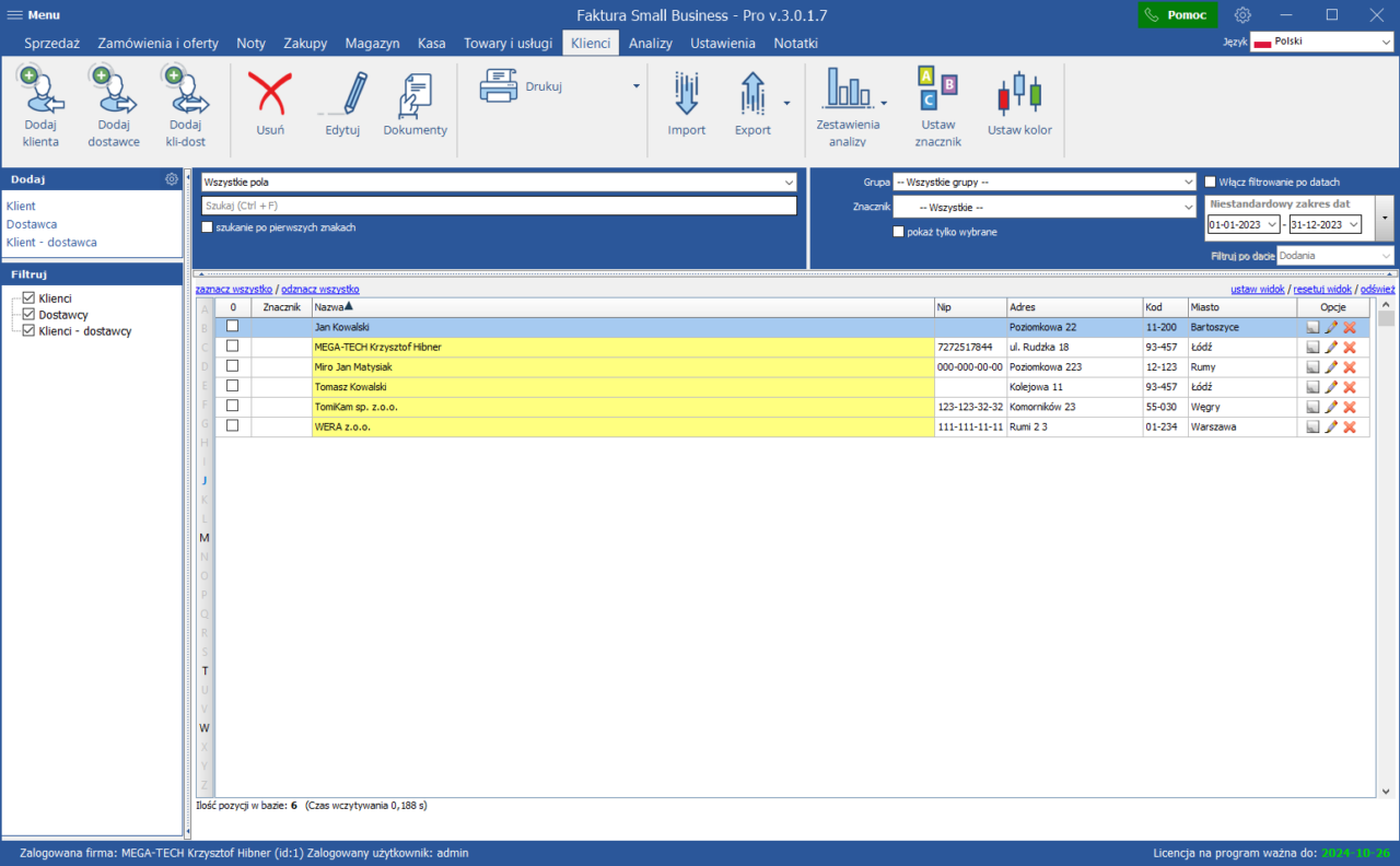 Faktura Small Business Pro - Testuj za Darmo Teraz - Mega-Tech K&M