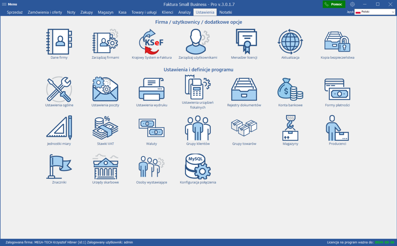 Faktura Small Business Pro - Testuj za Darmo Teraz - Mega-Tech K&M
